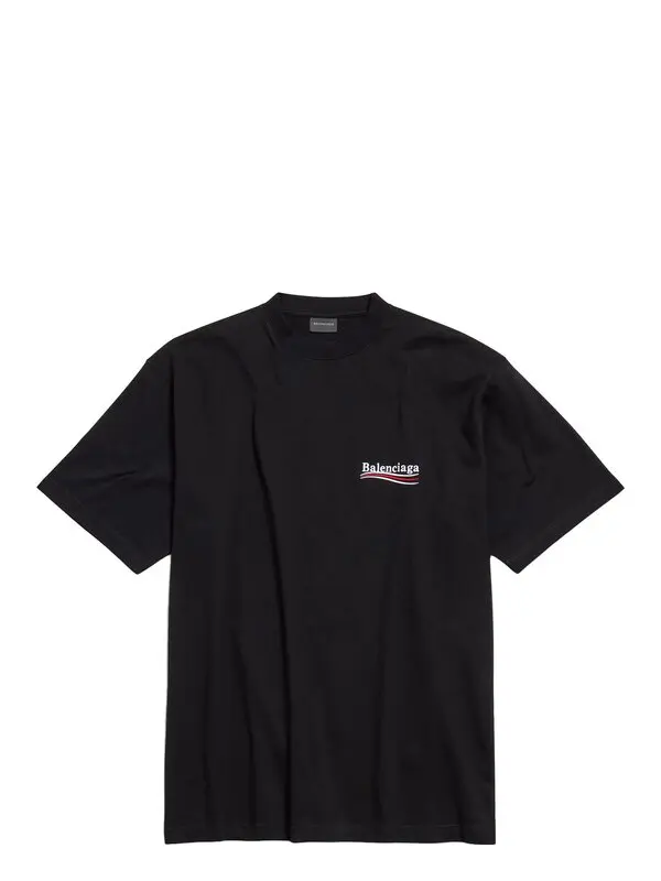 Balenciaga Political Campaign Large Fit T-shirt - Black