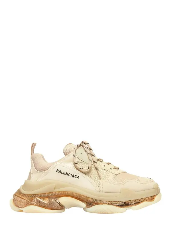 Balenciaga Triple S Clear Sole Sneakers - Beige