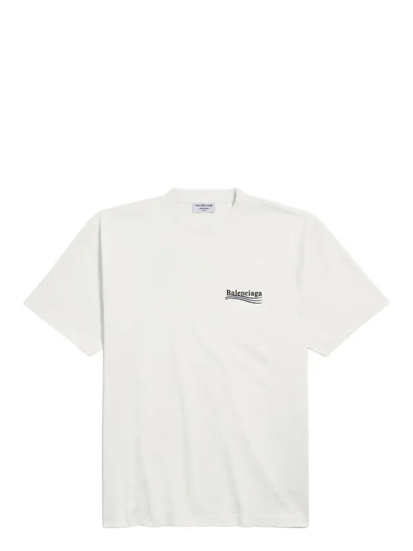 Balenciaga Political Campaign Large Fit T-shirt - White