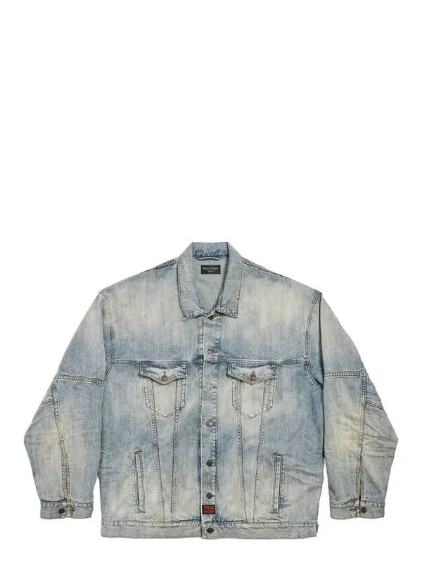 Balenciaga Oversized Denim Jacket - Blue