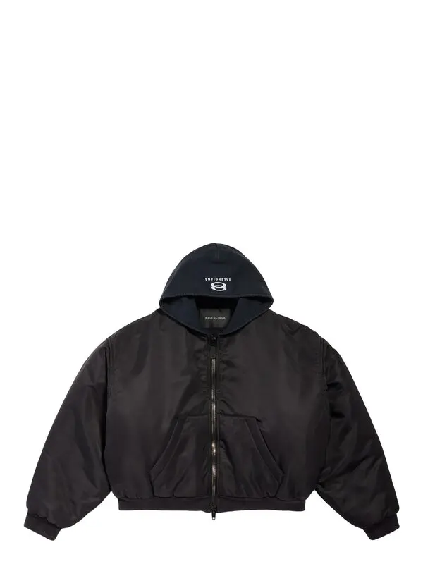 Balenciaga Hooded Bomber - Black