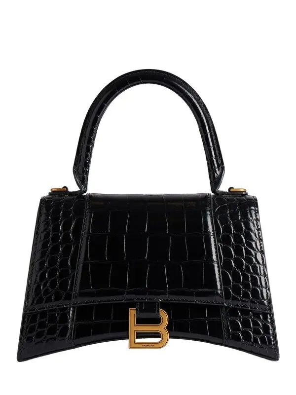 Balenciaga Hourglass Handbag Small - Black