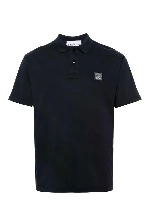 Stone Island Compass-motif Polo Shirt - Blue