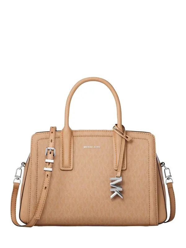 Michael Kors Laila Small Signature Logo Satchel - Brown