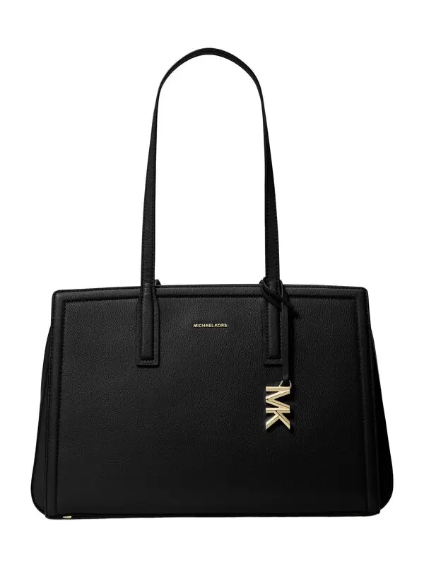 Michael Kors Laila Medium Leather Tote Bag - Black