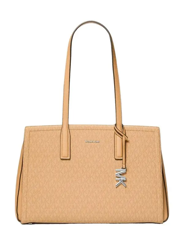 Michael Kors Laila Medium Signature Logo Tote Bag - Brown