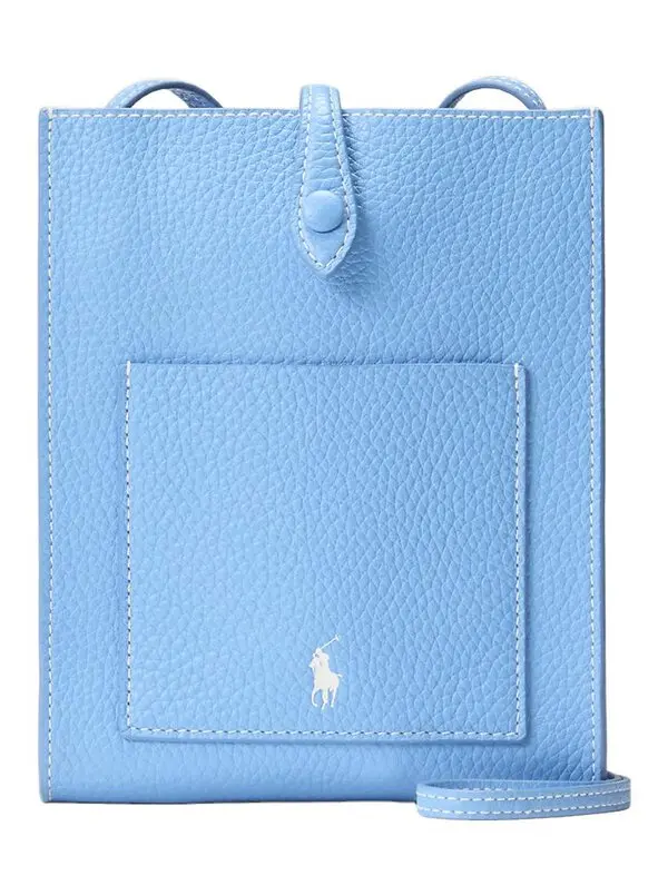 Ralph Lauren Polo Play Leather Pocket Crossbody - Baby Blue