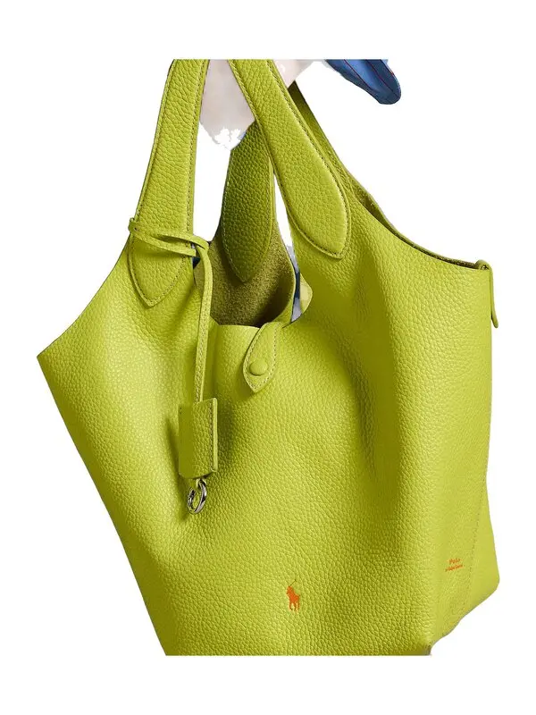 Ralph Lauren Polo Play Leather Tote - Limeade