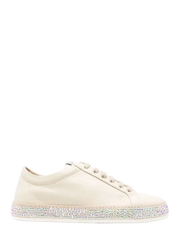 LE SILLA Crystal-embellished Sneakers - Neutrals