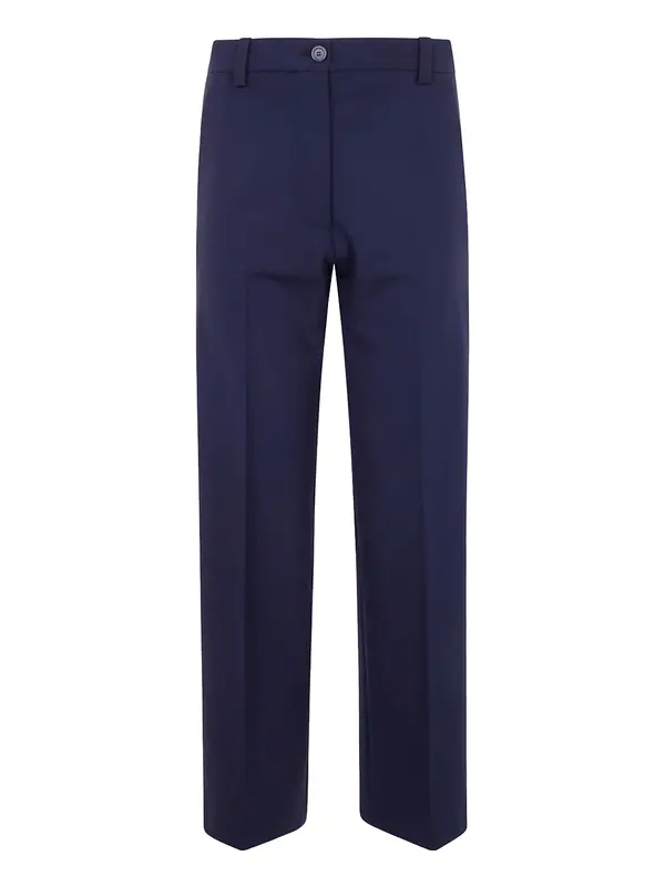 SEMICOUTURE Straight-leg Tailored Trousers - Blue