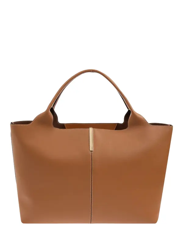 TOD'S Medium Leather Tote Bag - Brown