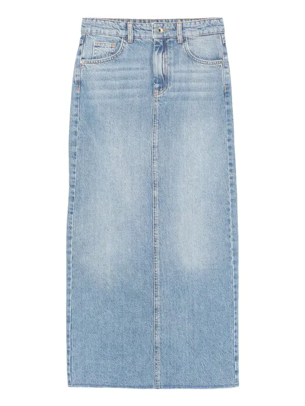 Patrizia Pepe Denim Maxi Skirt - Blue