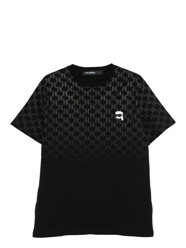 Karl Lagerfeld Kl Monogram T-shirt - Black