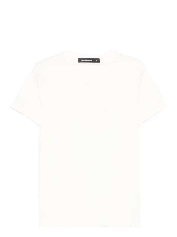Karl Lagerfeld Slogan-embossed T-shirt - Neutrals