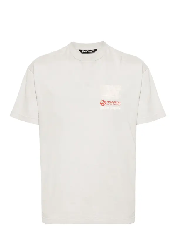 Palm Angels X Moneygram Haas F1 Cotton T-shirt - Grey