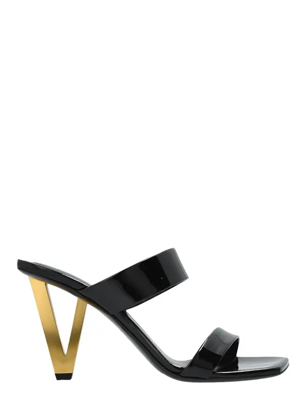 Versace 85mm Patent-leather Sandals - Black
