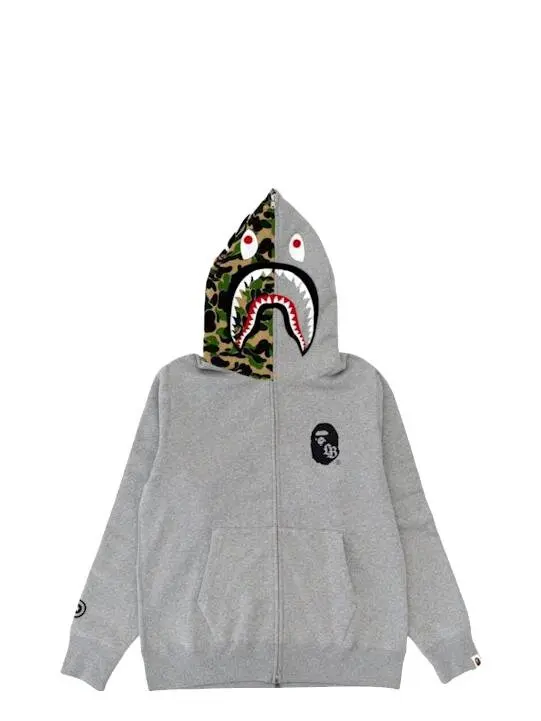 BAPE X Lbwk S15 Shark Full Zip Hoodie - Grey