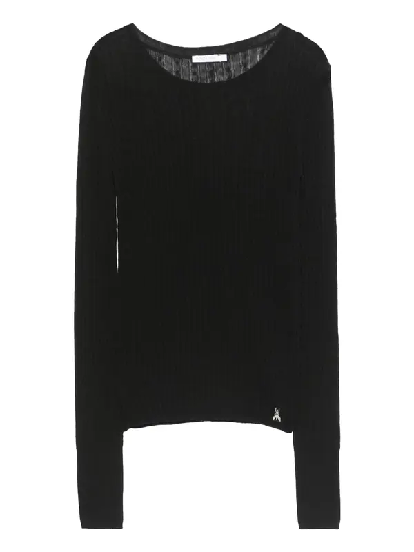 Patrizia Pepe Fine-knit Sweater - Black