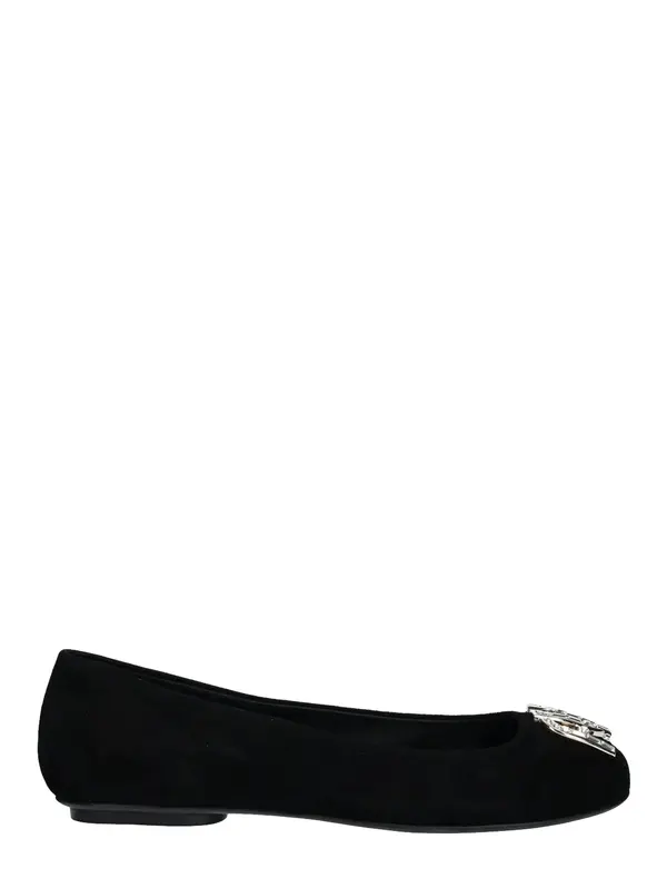 Furla Logo Plaque Ballerinas - Black