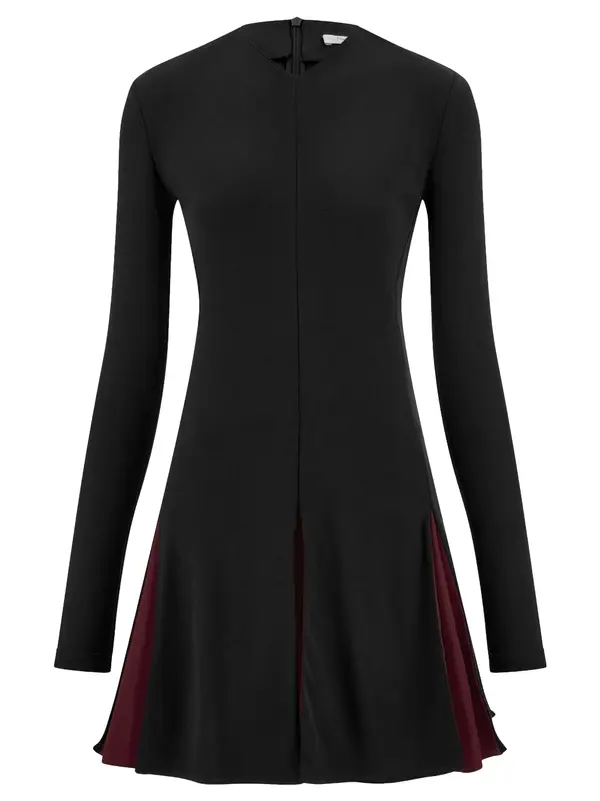 FERRAGAMO Ribbed Mini Dress - Black