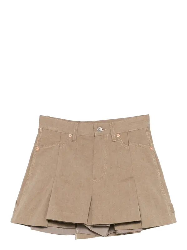 Sacai Denim Mix Skorts - Neutrals