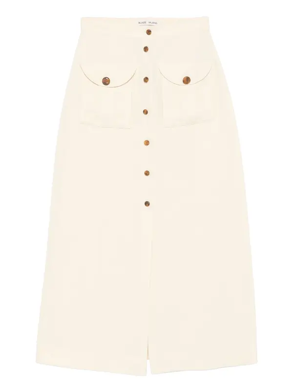 BLAZÉ MILANO Savannah Midi Skirt - Yellow