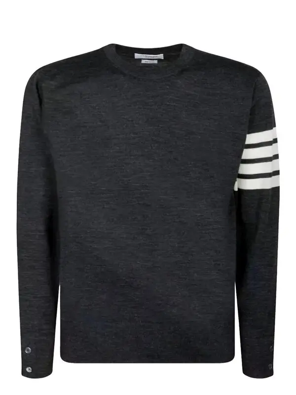 Thom Browne 4-bar Crew-neck Jumper - Grey