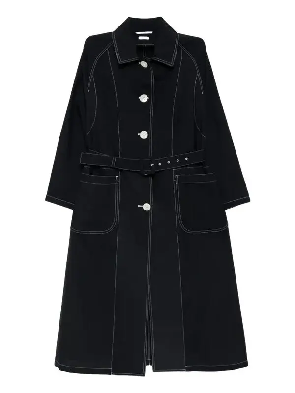 Thom Browne Single-breasted Patch-pocket Coat - Blue