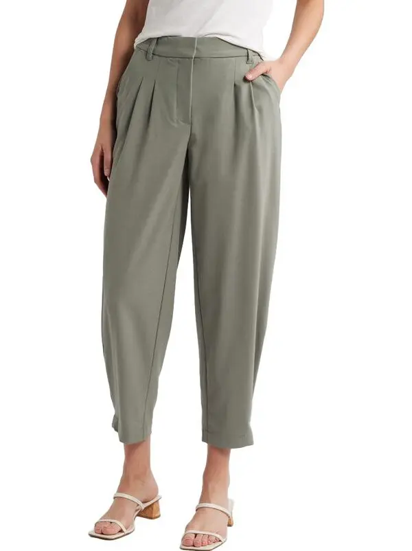 Wit & Wisdom Ab'solution Skyrise Pleated Barrel Pants - Deep Seagrass