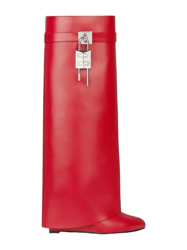 Givenchy Shark Lock Boots - Red