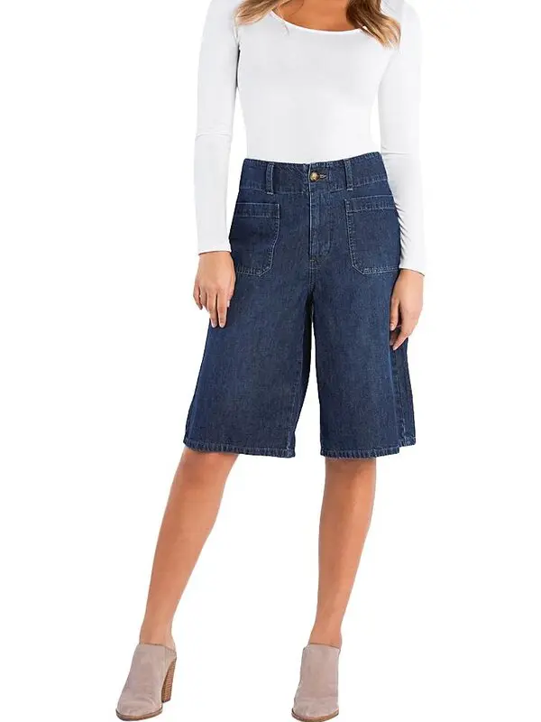 BILLY T Wide Leg Shorts - Blue Sea