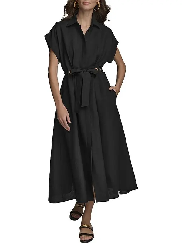 Donna Karan New York Belted Midi Dress - Black