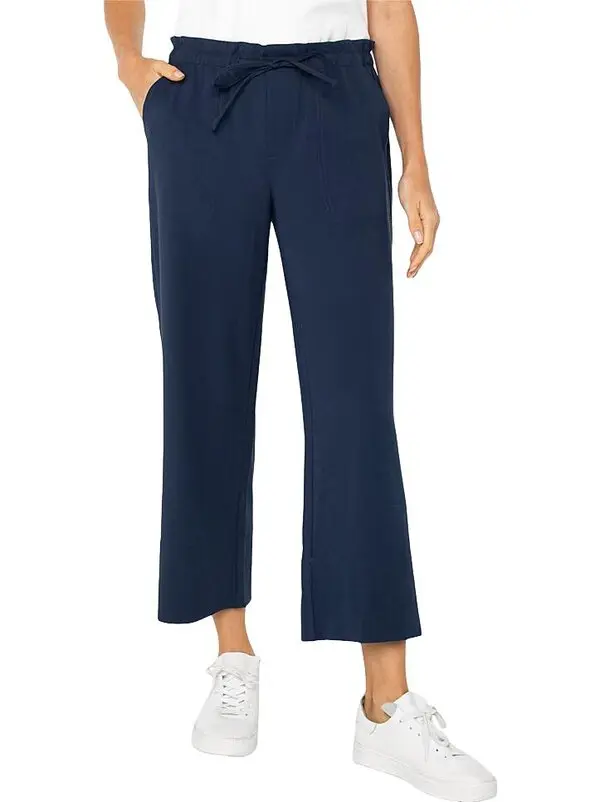 LIVERPOOL Tie Waist Ankle Pants - Dark Navy