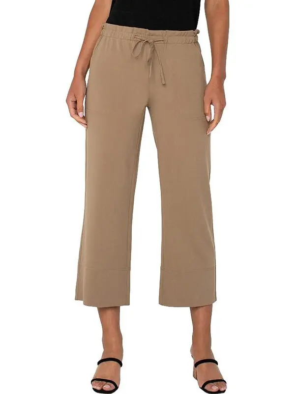 LIVERPOOL Tie Waist Ankle Pants - Palo Santo