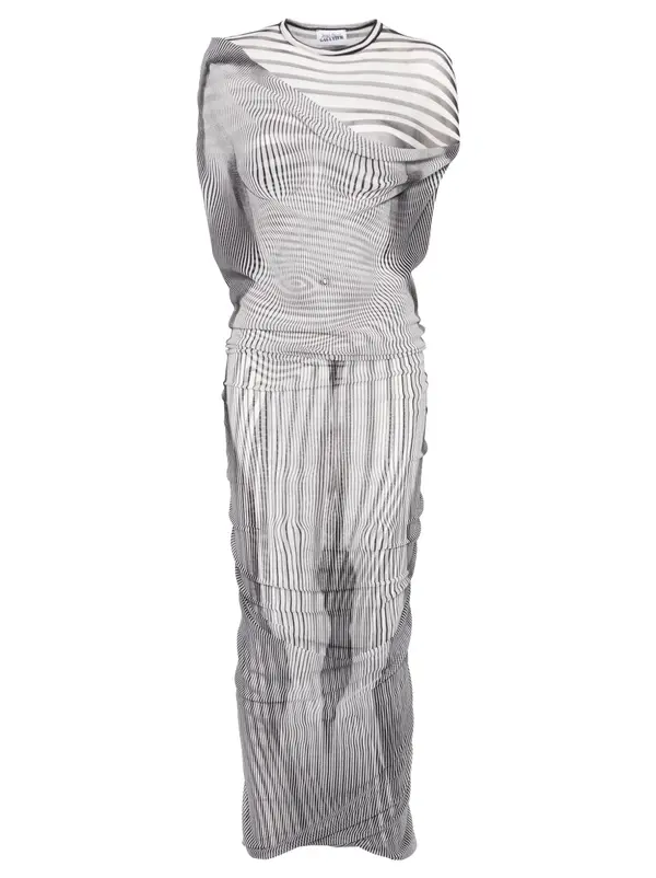 Jean Paul Gaultier Long Draped Maxi Dress - Black