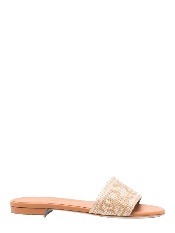 Ermanno Scervino Logo-jacquard Sandals - Neutrals