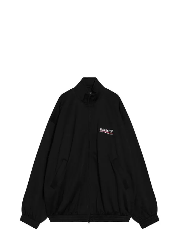 Balenciaga Political Campaign Zip-up Hoodie - Black