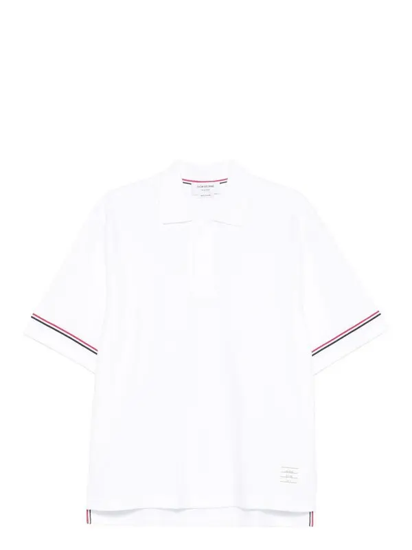 Thom Browne Rwb Cotton Polo Shirt - White
