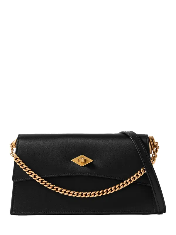 METIER Roma Silk-satin Shoulder Bag - Black