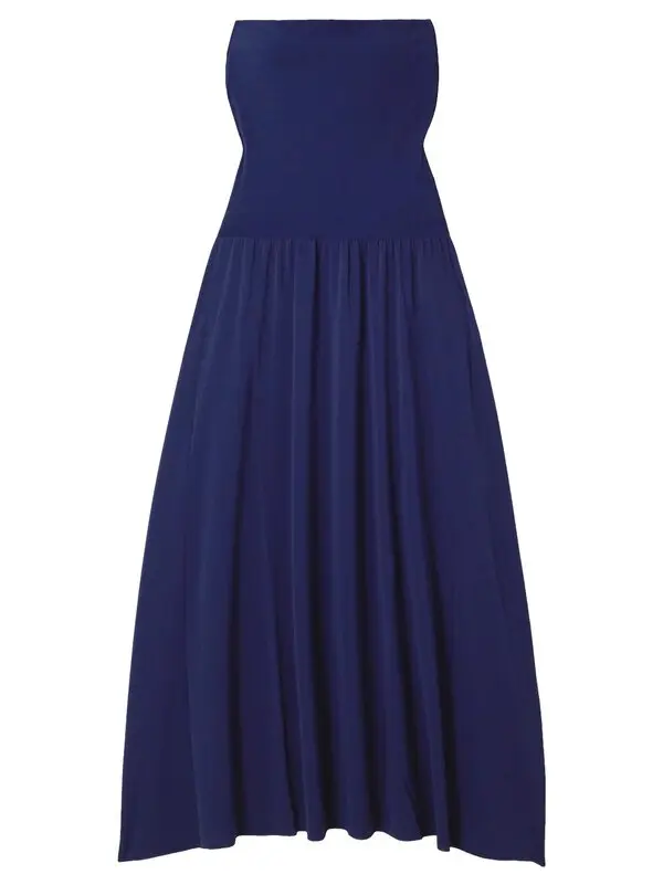 ERES Oda' Strapless Stretch-jersey Maxi Dress - Blue