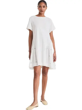 Merlette Lumen Tiered Mini Dress - White