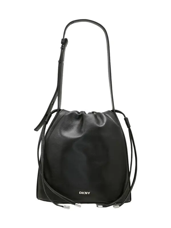 Dkny Channing Drawstring Bag - Black/silver