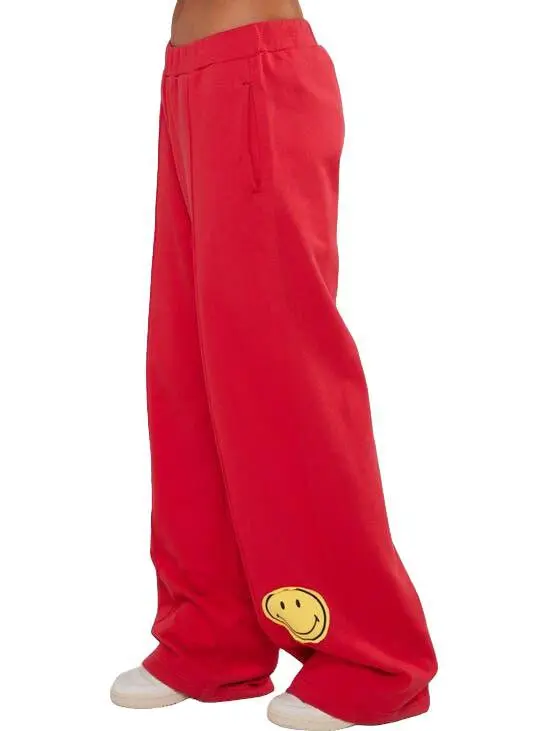 SAMII RYAN Straight Leg Pants - Red