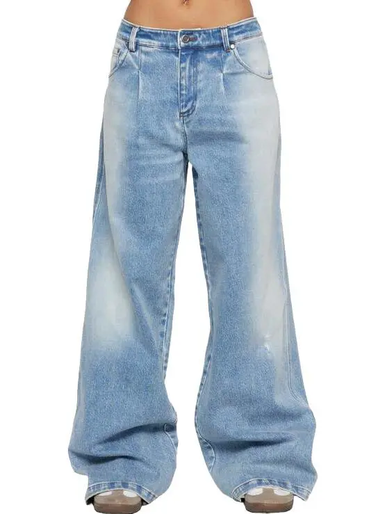 SAMII RYAN Smiley Denim Pants - Blue