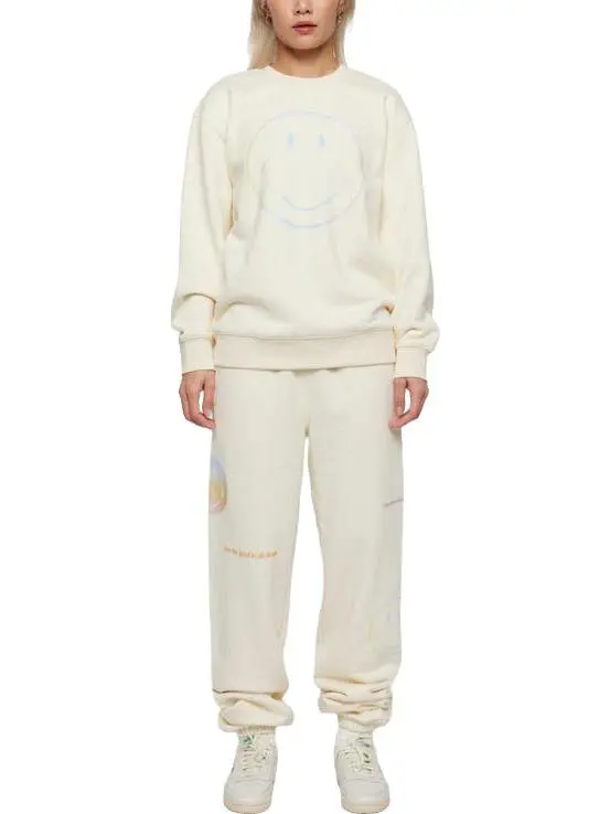 SAMII RYAN Smiley Radiate Happiness Crewneck - Bone