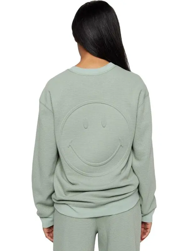 SAMII RYAN Smiley Thermal Crewneck - Green