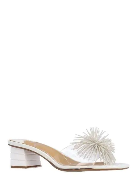 J. Reneé Ozara Slide Sandal - Clear/ White