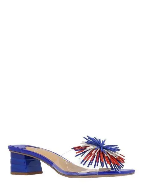 J. Reneé Ozara Slide Sandal - Clear/blue/white/red