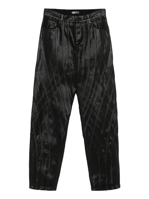 MUGLER Waxed Jeans - Black
