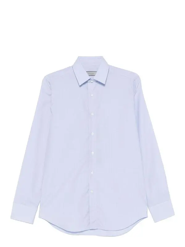 Canali Grid-pattern Shirt - Blue